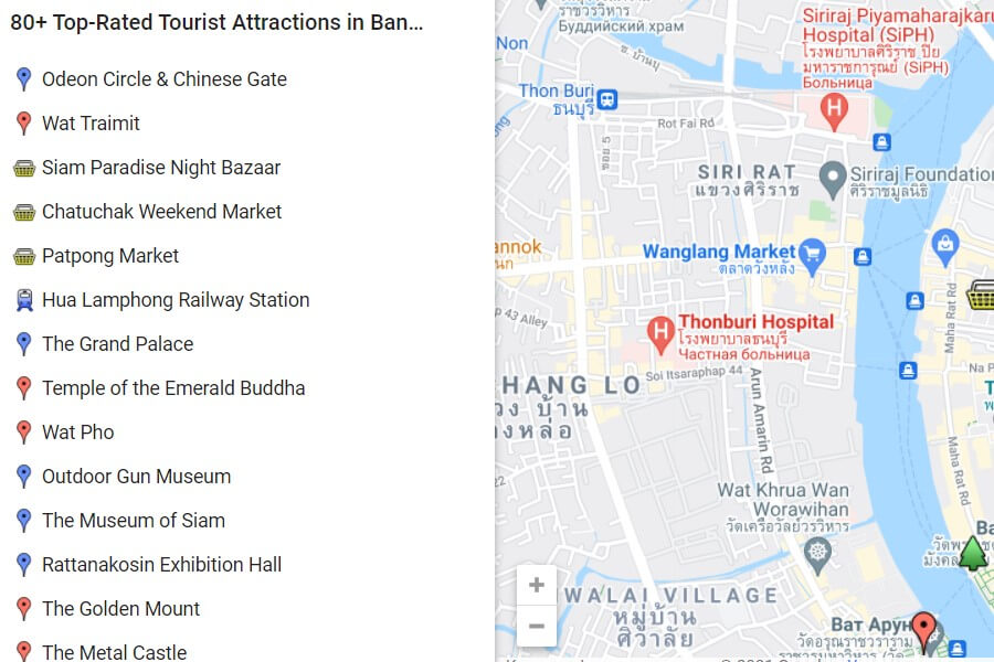 Maps of Bangkok for Tourists | Tourism in Bangkok